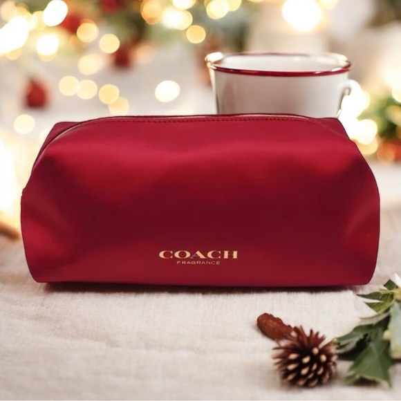 Coach | Bags | Coach Fragrance Red Satin Toiletry Bag Nwot | Poshmark